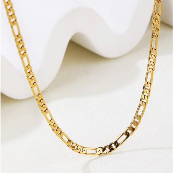 Zara | Jewelry | Zara Gold Tone Chain Figaro Chain Necklace | Poshmark